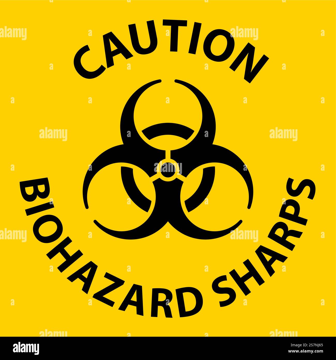 Caution Biohazard Label, Biohazard Sharps Stock Vector Image & Art - Alamy