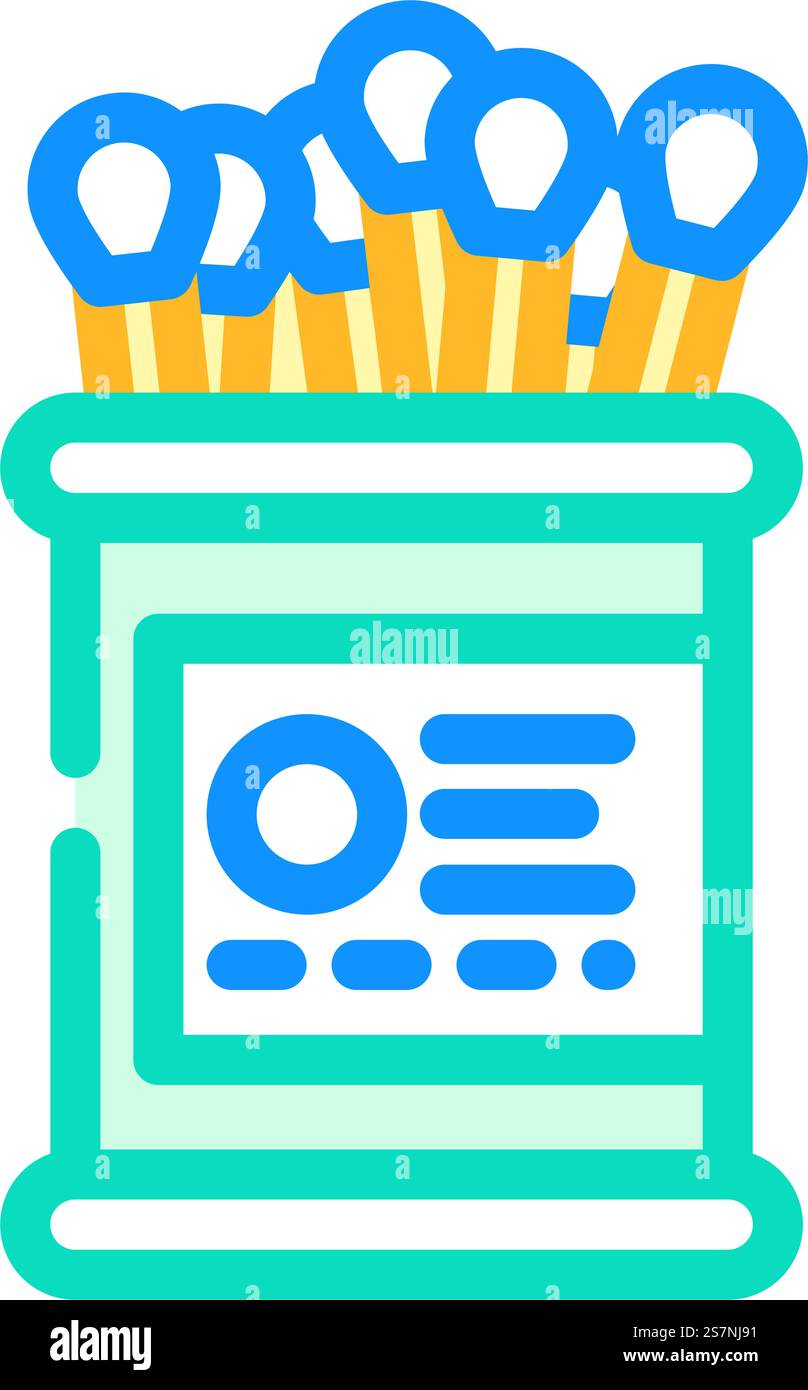 cotton swabs hygiene color icon vector. cotton swabs hygiene sign ...