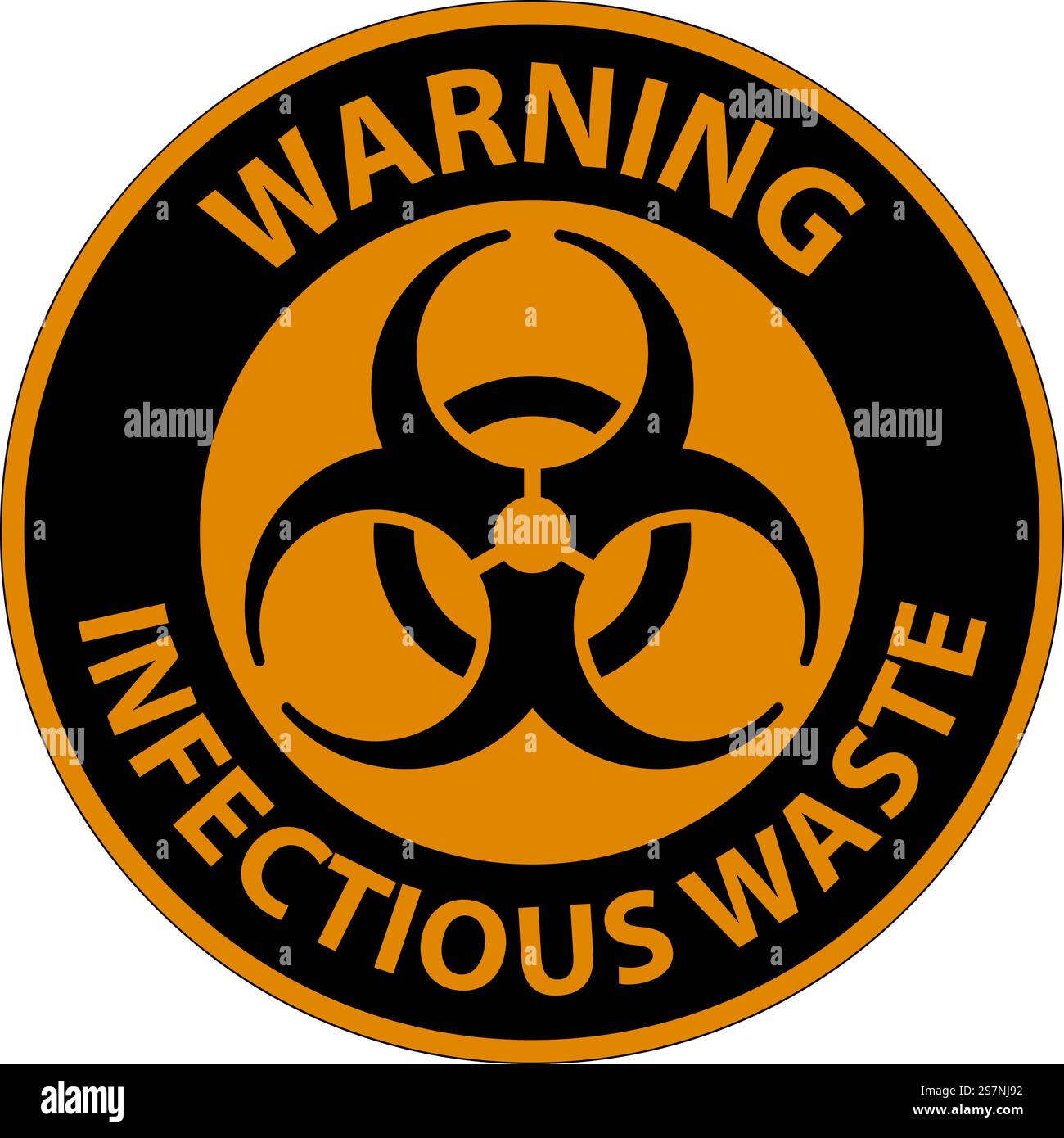 Warning Label Infectious Waste Sign Stock Vector Image & Art - Alamy