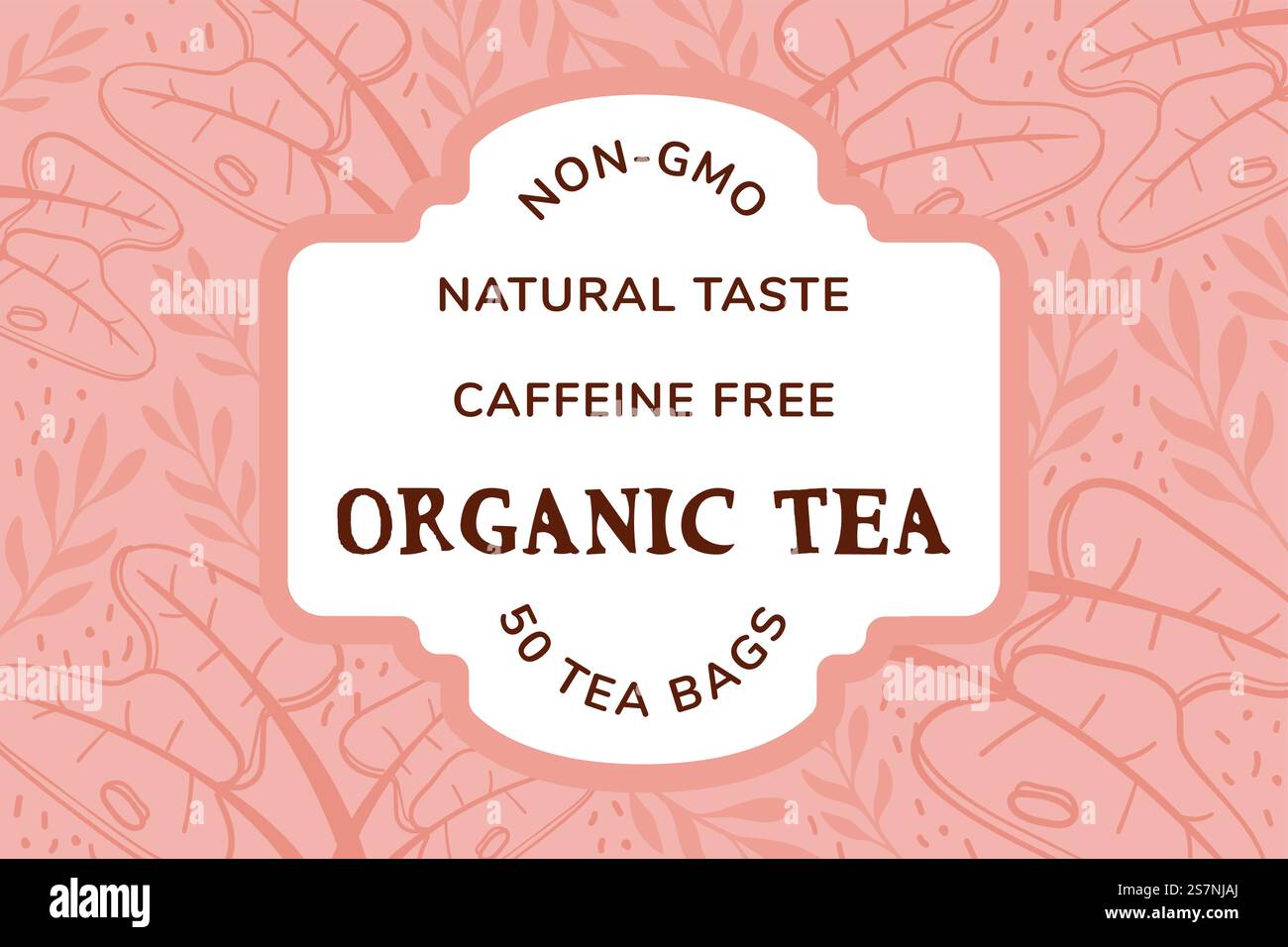 Organic tea, non gmo natural taste caffeine free, 50 bags. Tasty ...