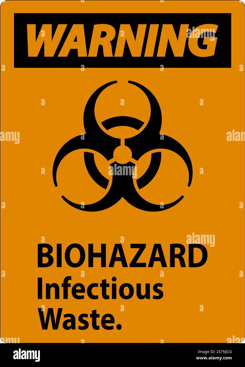 Biohazard Warning Label Biohazard Infectious Waste Stock Vector Image ...