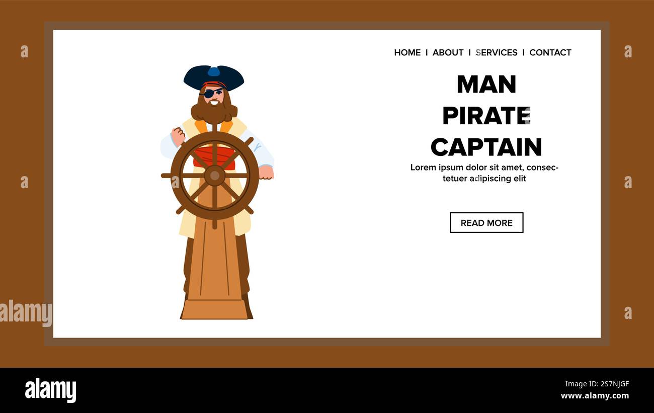 character man pirate captain vector. adventure sea, beard sword ...