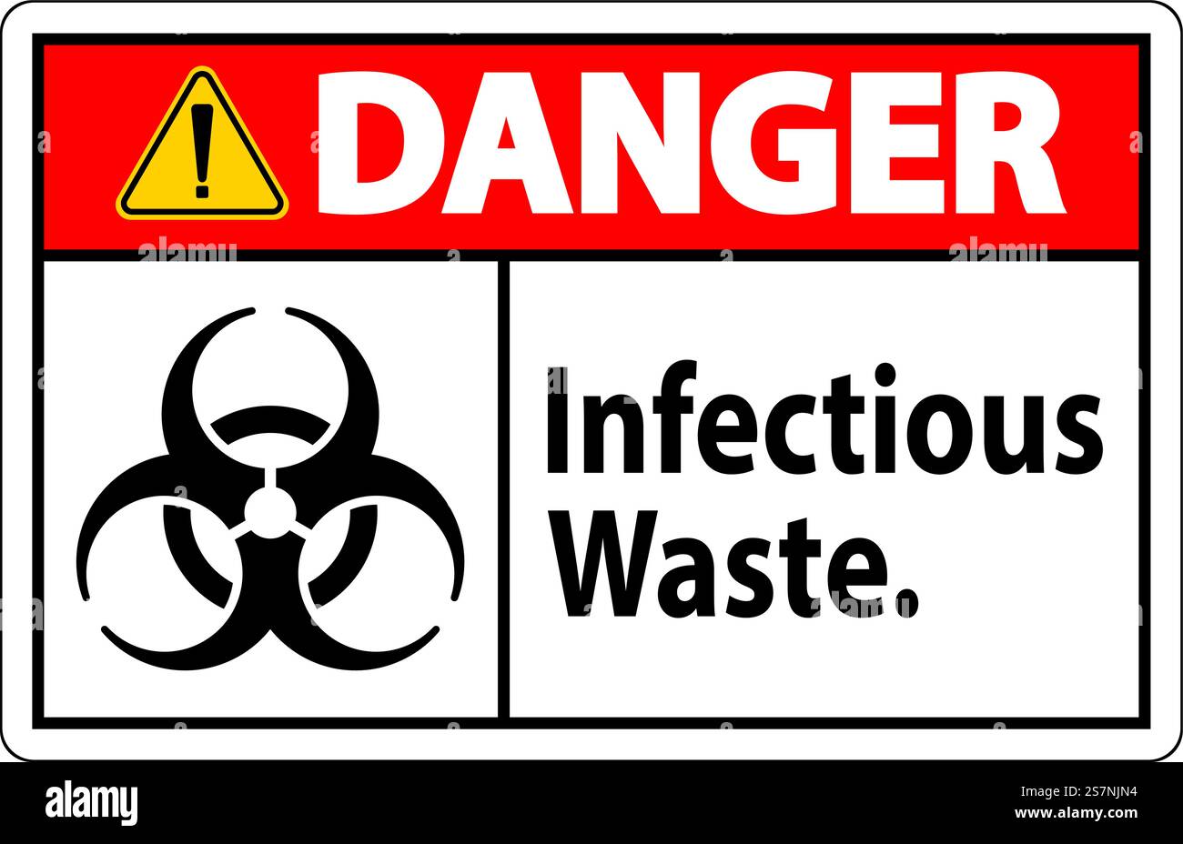 Danger Label Infectious Waste Sign Stock Vector Image & Art - Alamy