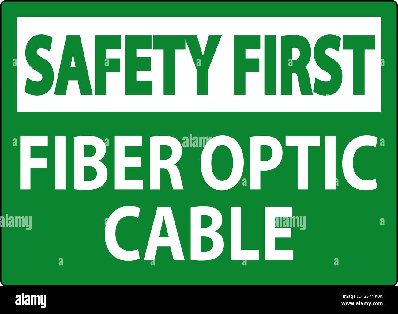 Safety Sign, Fiber Optic Cable Sign Stock Vector Image & Art - Alamy
