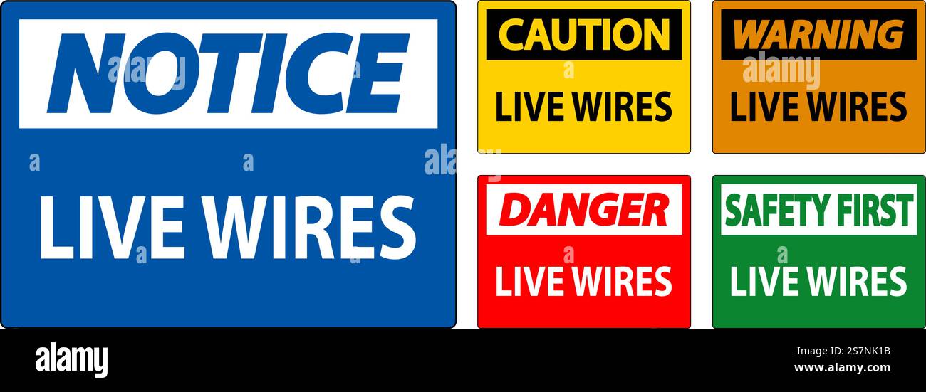 Live wires Stock Vector Images - Alamy