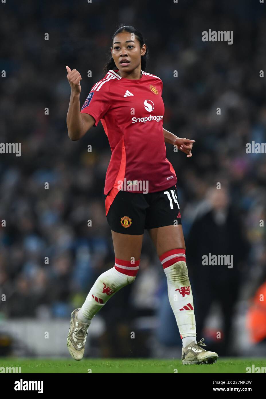 Manchester, UK. 19th Jan, 2025. Jayde Riviere of Manchester United ...