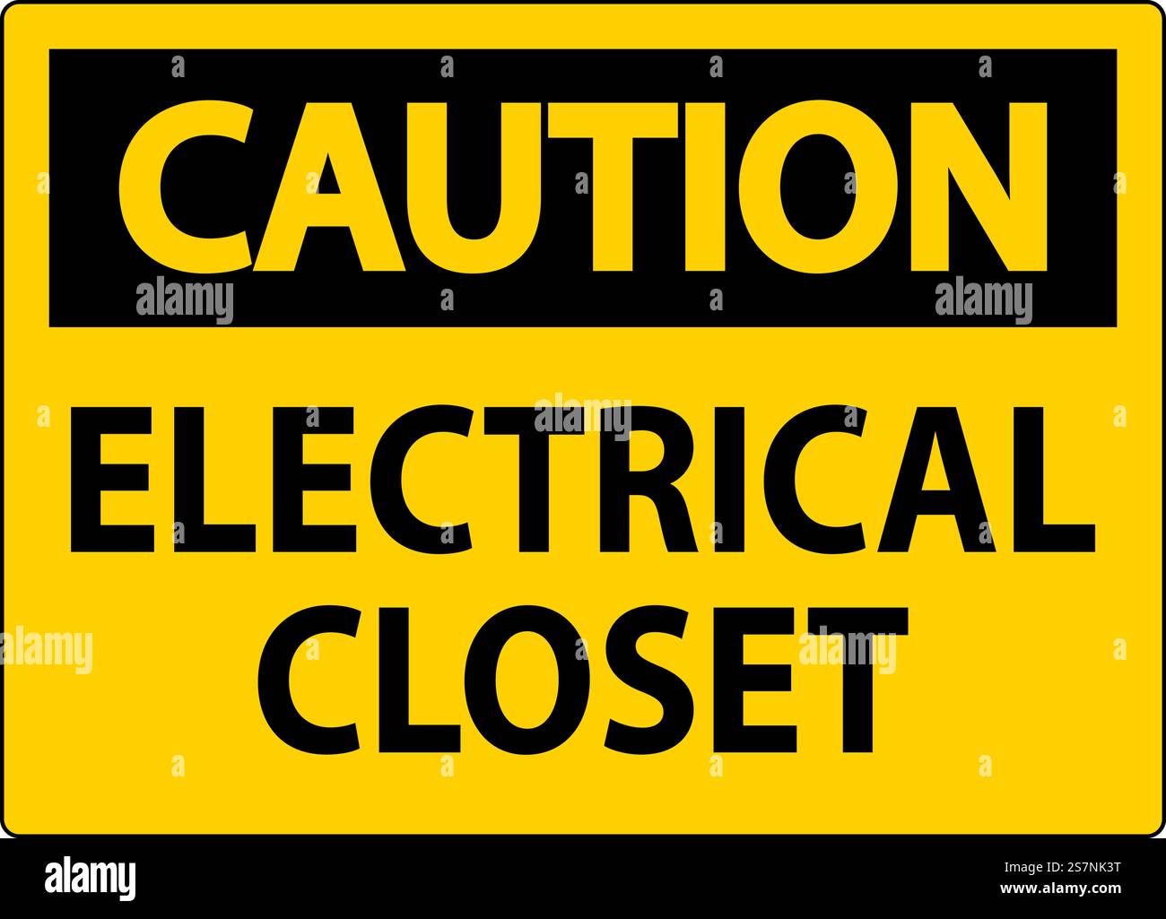 Caution Sign, Electrical Closet Sign Stock Vector Image & Art - Alamy