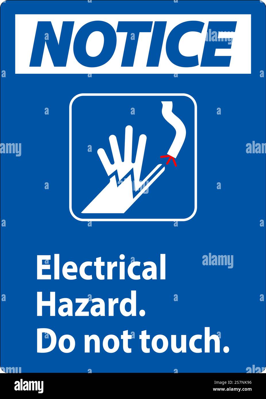 Notice Sign Electrical Hazard. Do Not Touch Stock Vector Image & Art ...