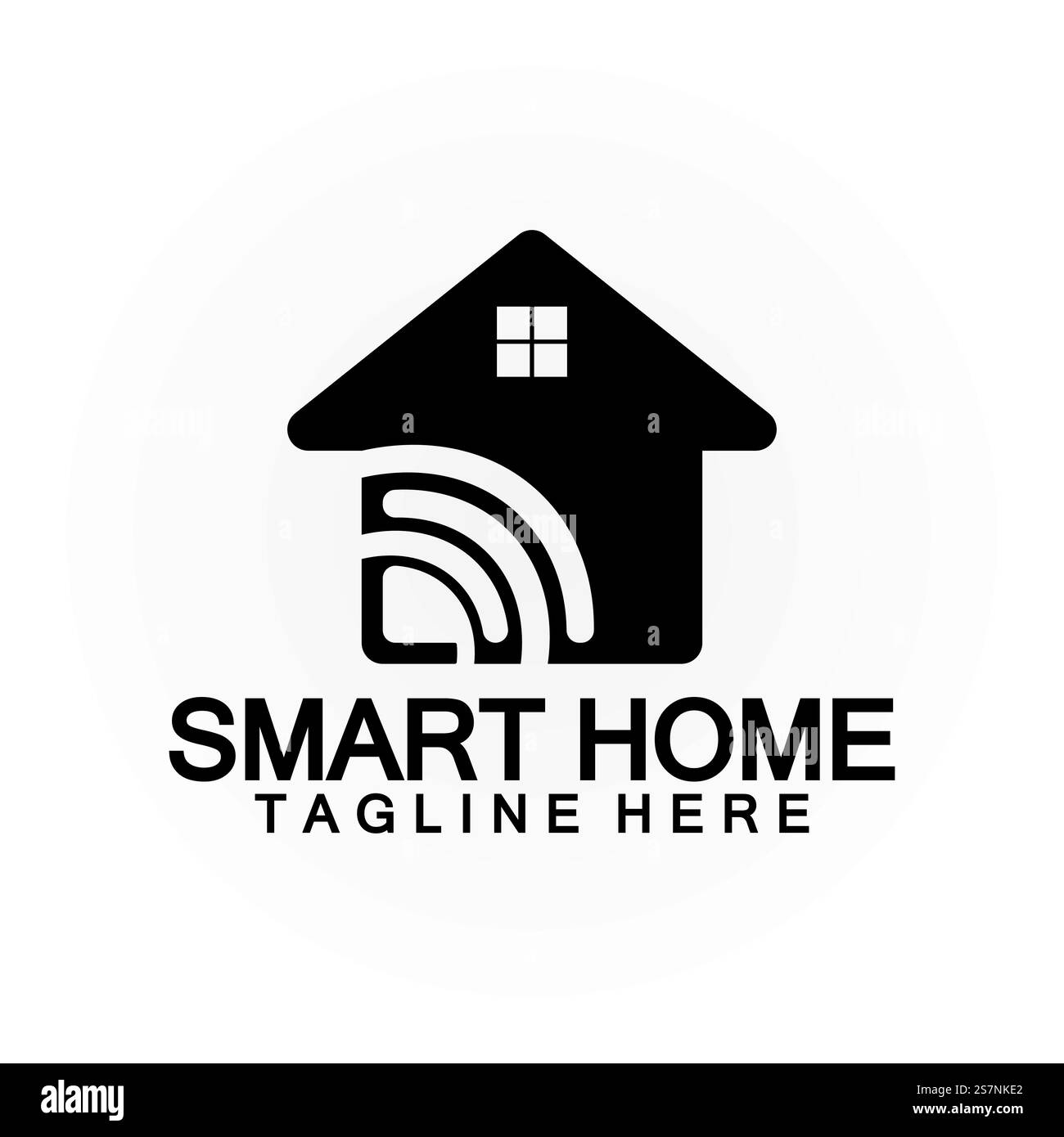Smart Home Tech signal wifi wireless Logo Vector design template Stock Vector Image & Art - Alamy