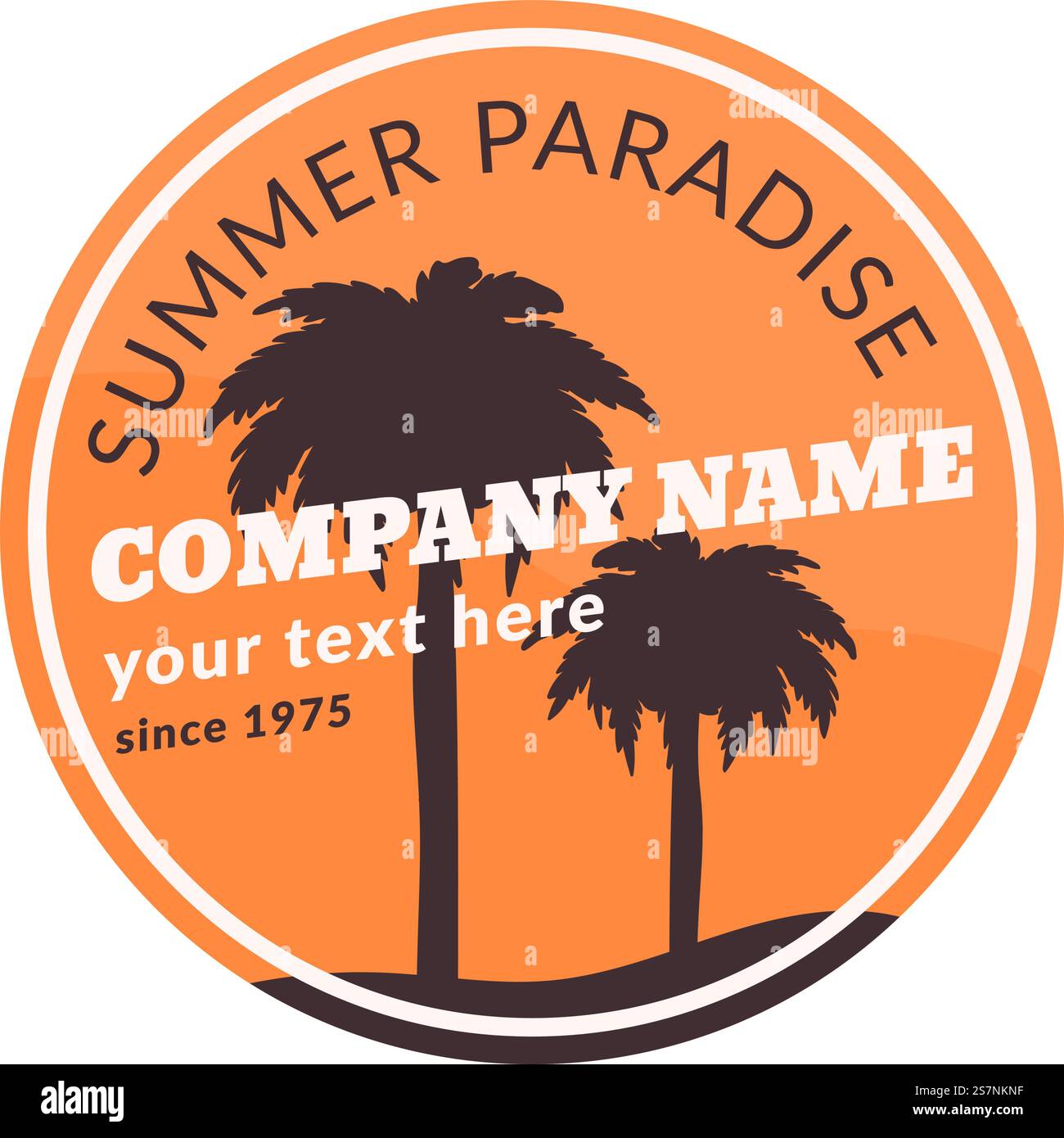 Company name and logo, custom copy space on promotional banner. Summer ...