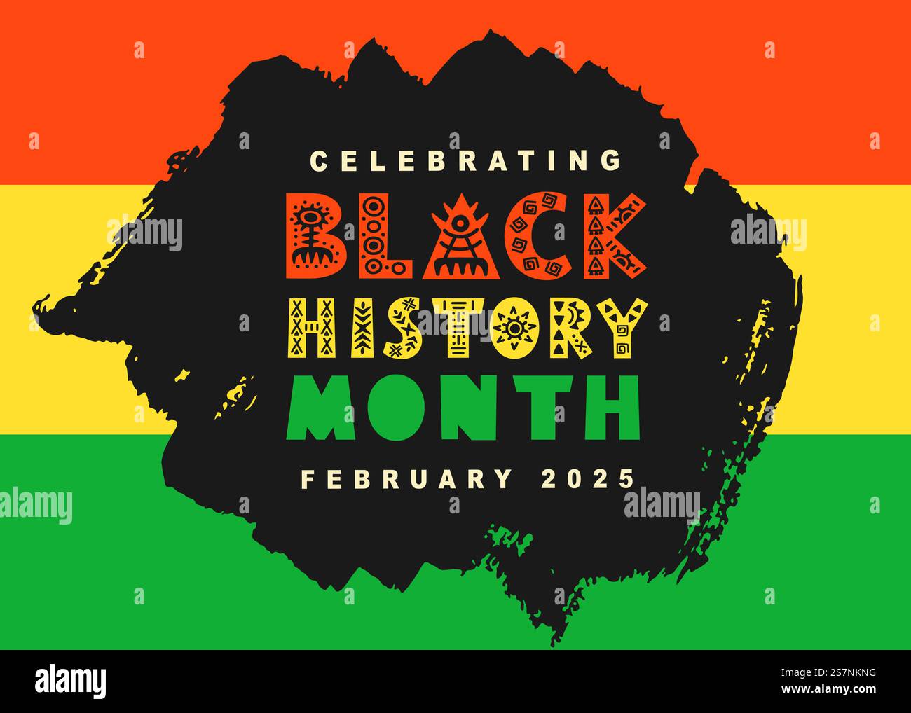 Black History Month 2025 African American Banner Stock Vector Image ...