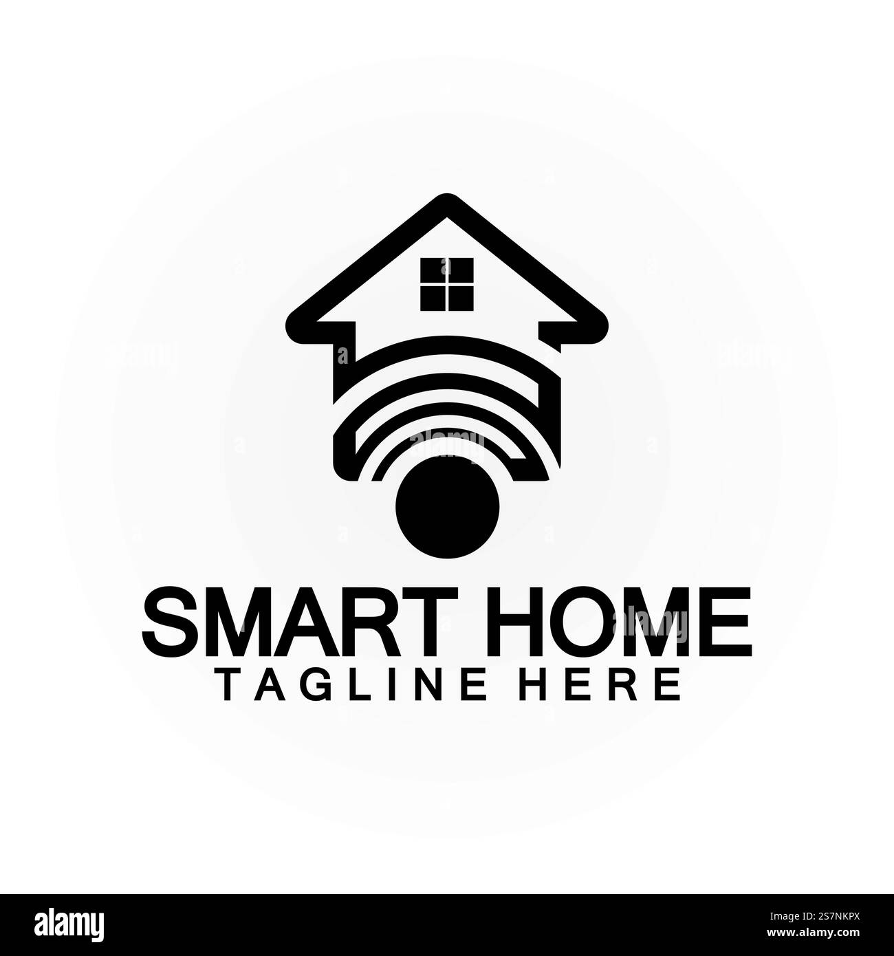 Smart Home Tech signal wifi wireless Logo Vector design template Stock Vector Image & Art - Alamy