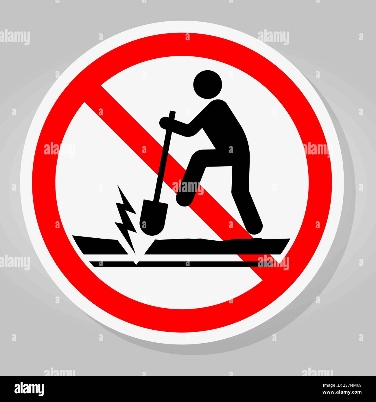 Danger Sign High Voltage Cable Buried. Do Not Dig Between Sign Stock ...