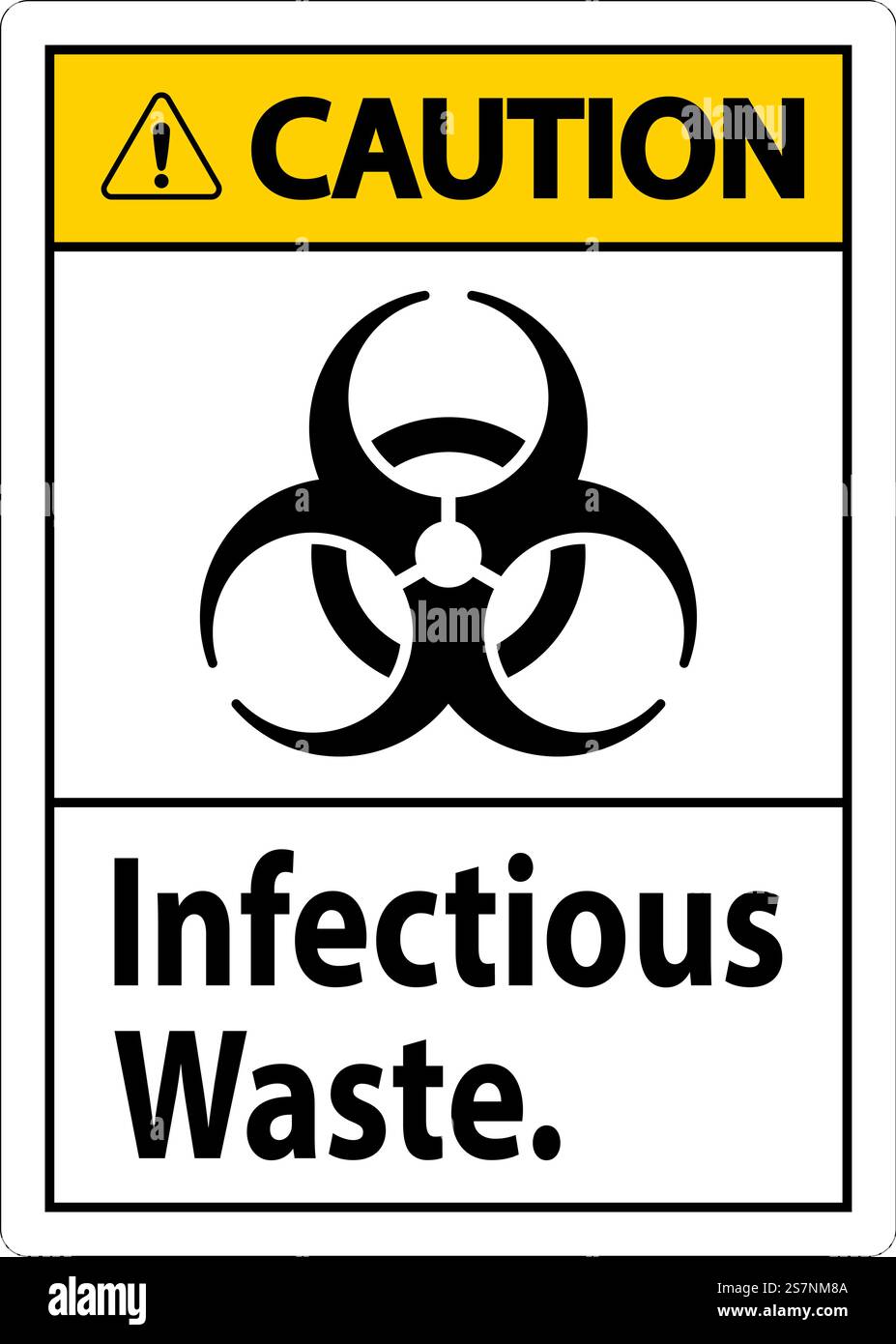 Caution Label Infectious Waste Sign Stock Vector Image & Art - Alamy
