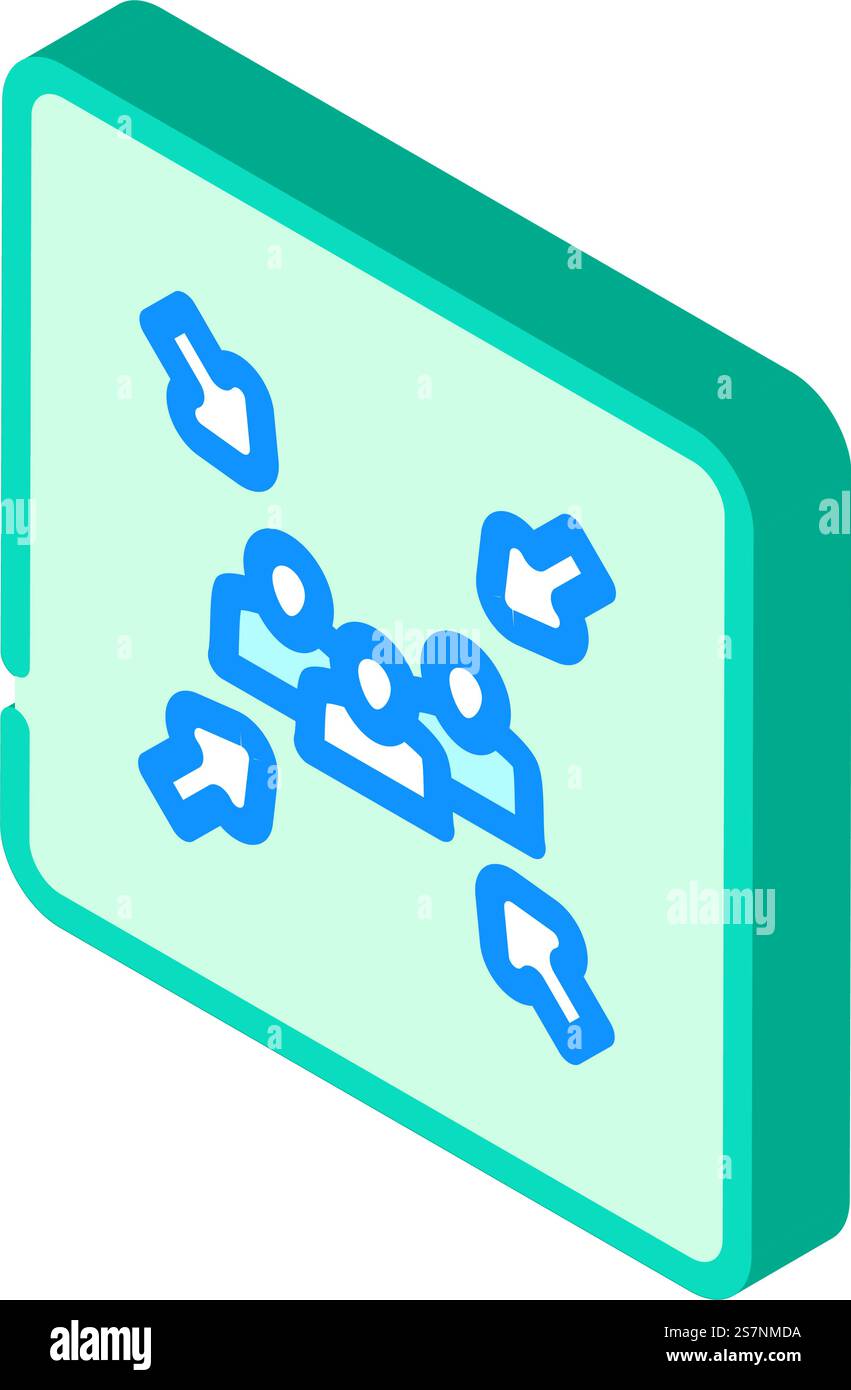 fire assembly point emergency isometric icon vector. fire assembly ...