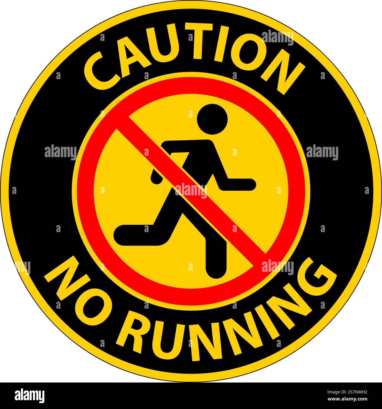 Prohibition Sign, No Running Symbol Stock Vector Image & Art - Alamy