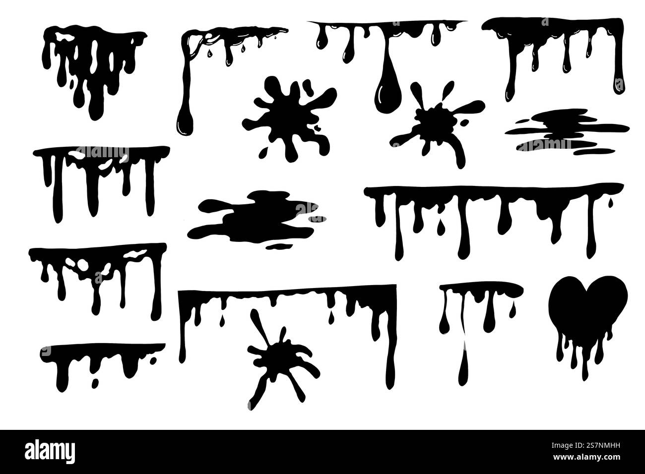 Paint drip splatter, liquid stain fluid ink droplet. Graffiti splash ...