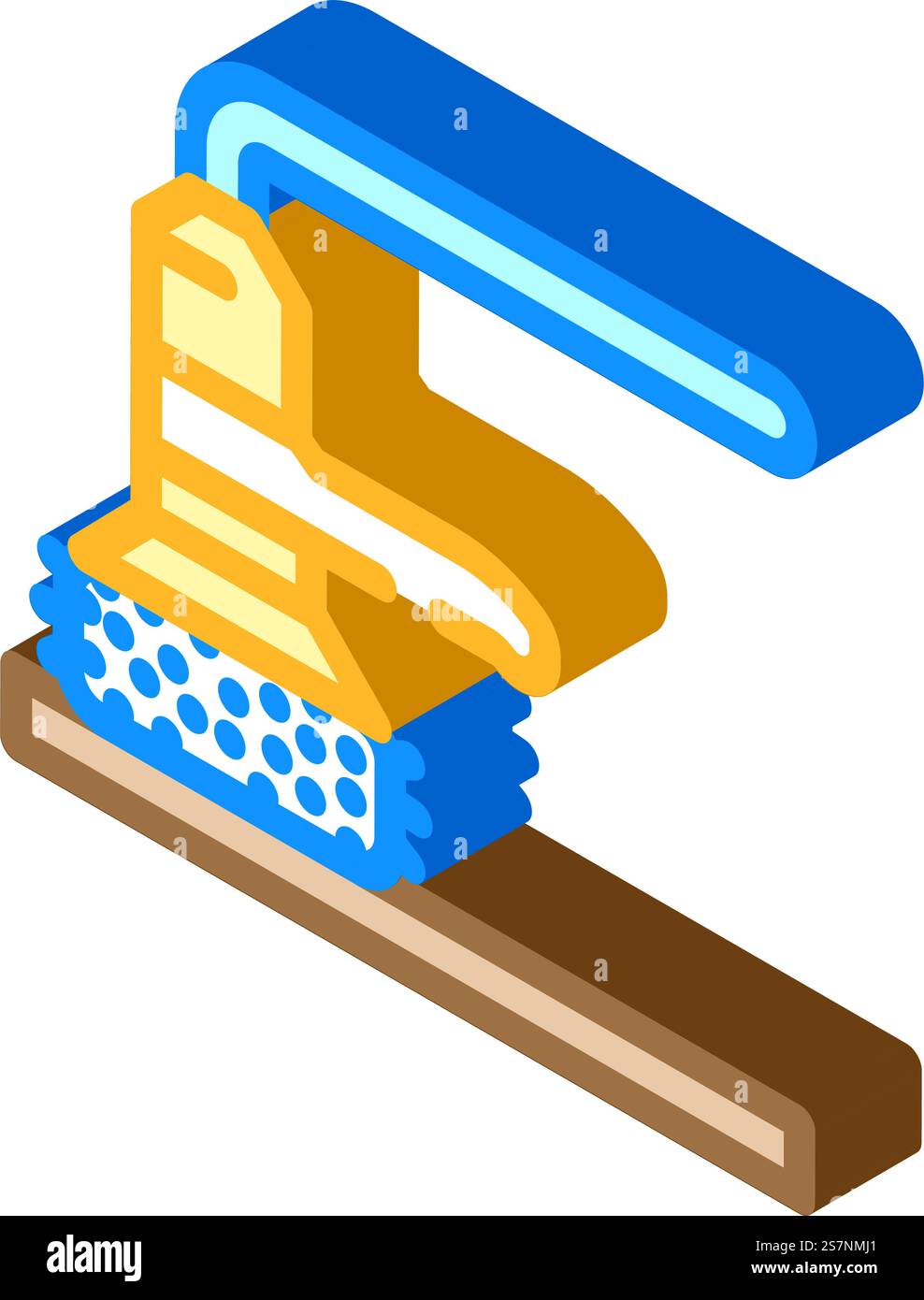 surface finishing manufacturing engineer isometric icon vector. surface ...