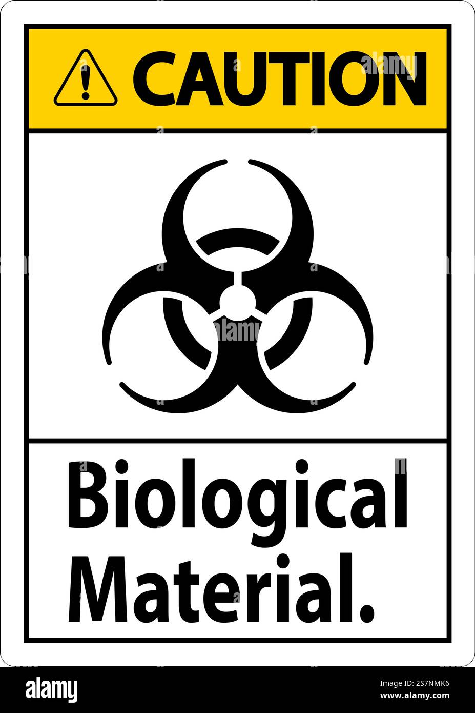 Caution Label Biological Material Sign Stock Vector Image & Art - Alamy