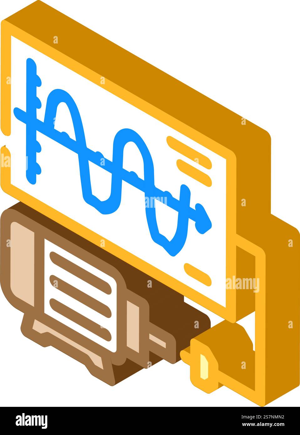 vibration analysis mechanical engineer isometric icon vector. vibration ...