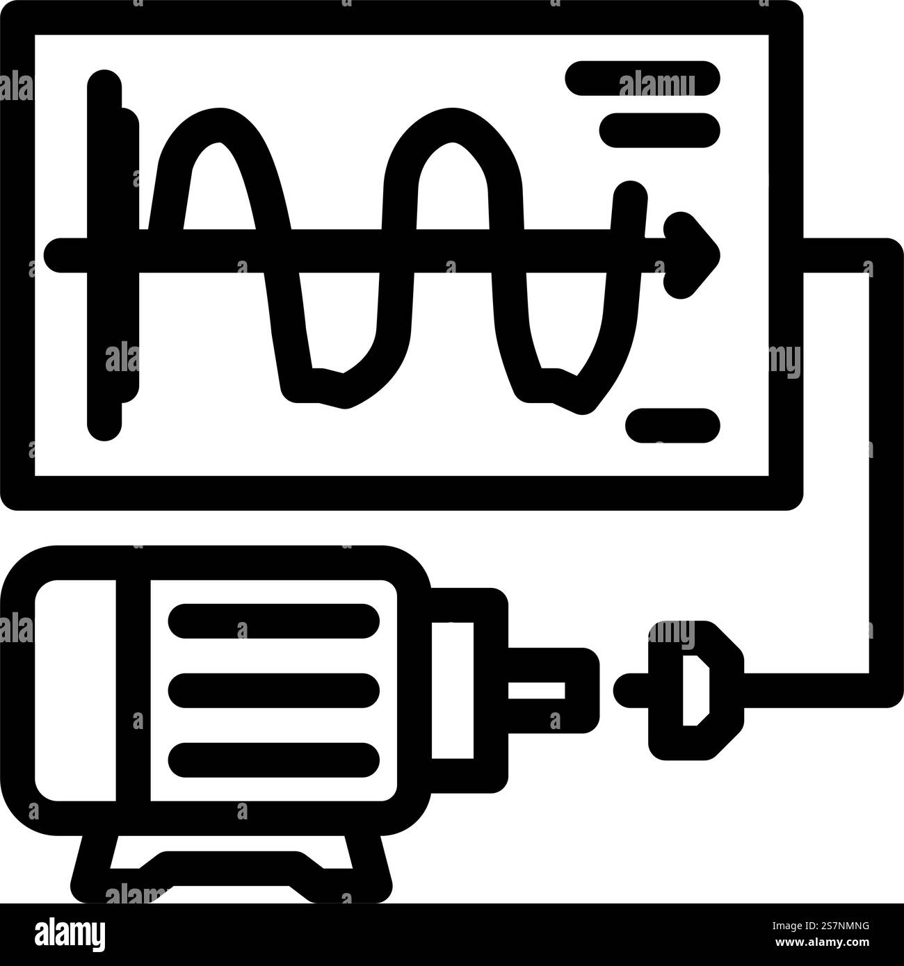 vibration analysis mechanical engineer line icon vector. vibration ...