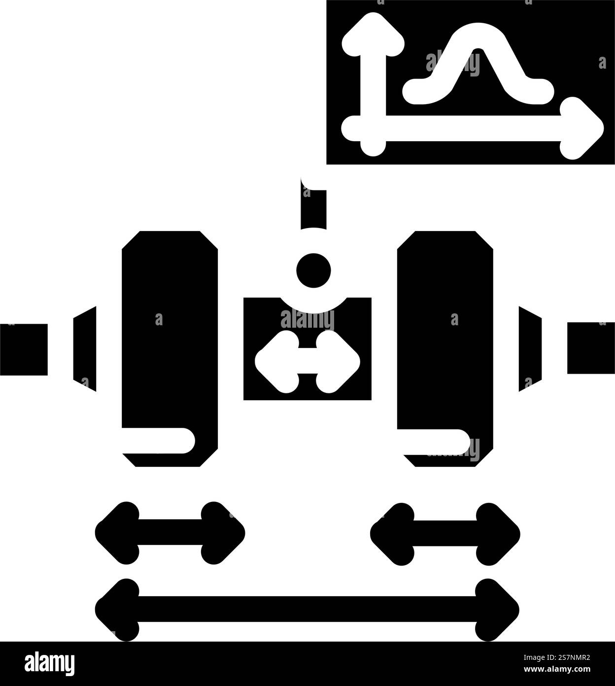 tolerance analysis mechanical engineer glyph icon vector. tolerance ...