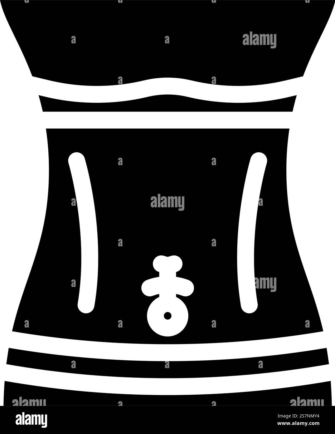 navel piercing fashion beauty glyph icon vector. navel piercing fashion ...
