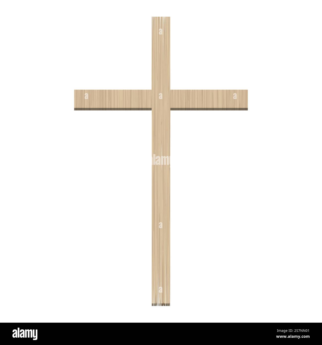 Wooden crucifix with wood texture. 3D realistic vector illustration ...