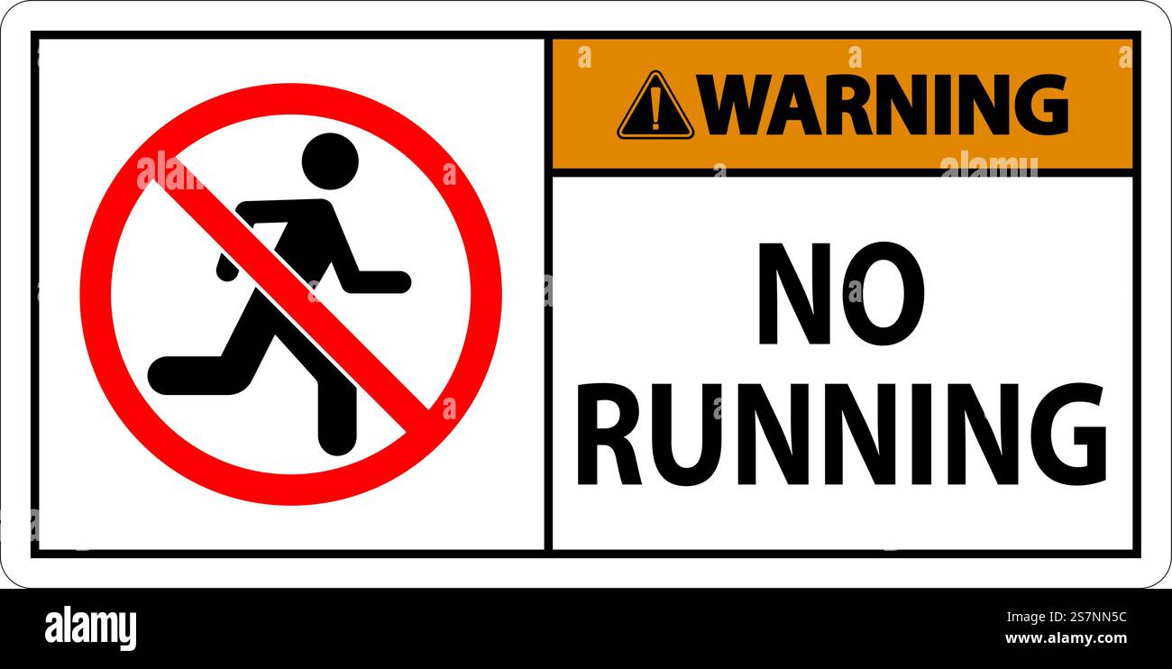 Prohibition Sign, No Running Symbol Stock Vector Image & Art - Alamy