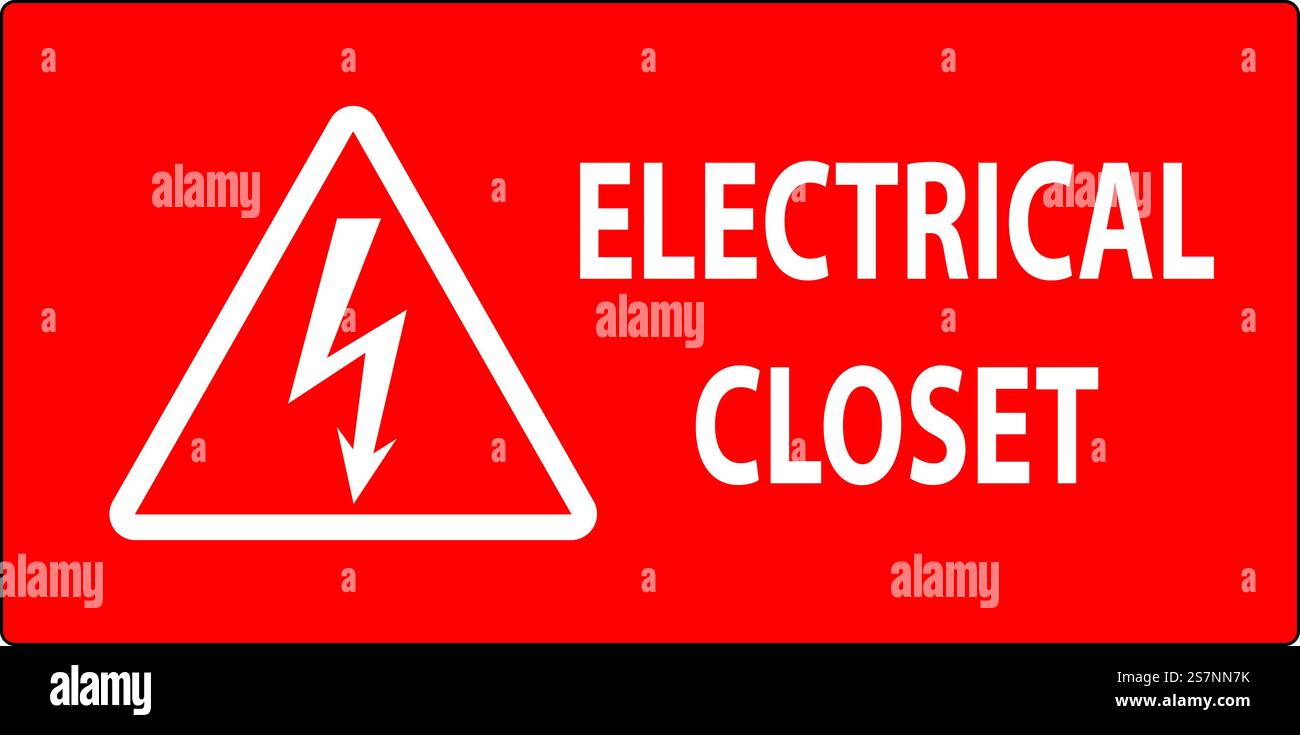 Safety Sign Electrical Closet Stock Vector Image & Art - Alamy