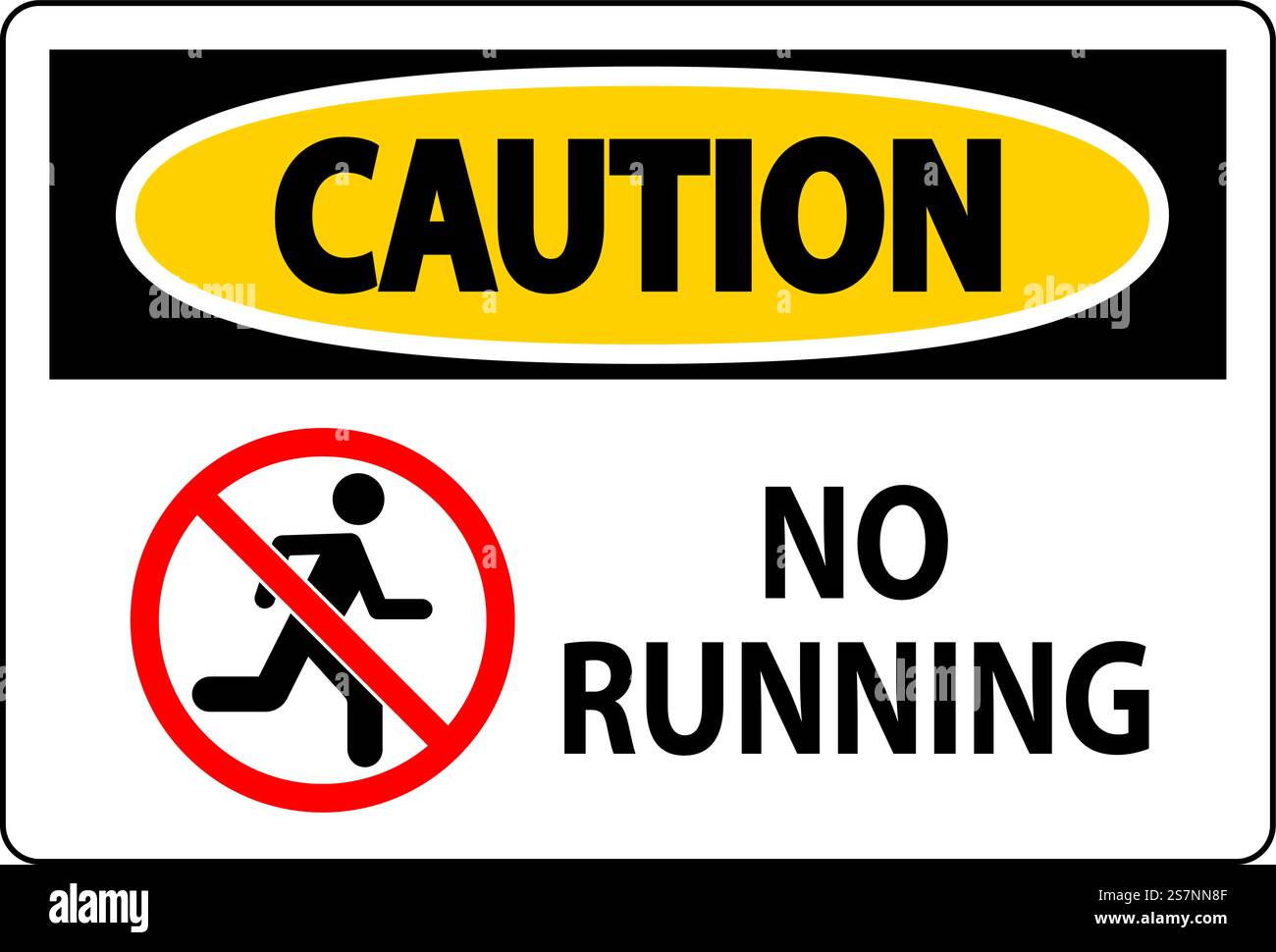 Prohibition Sign, No Running Symbol Stock Vector Image & Art - Alamy
