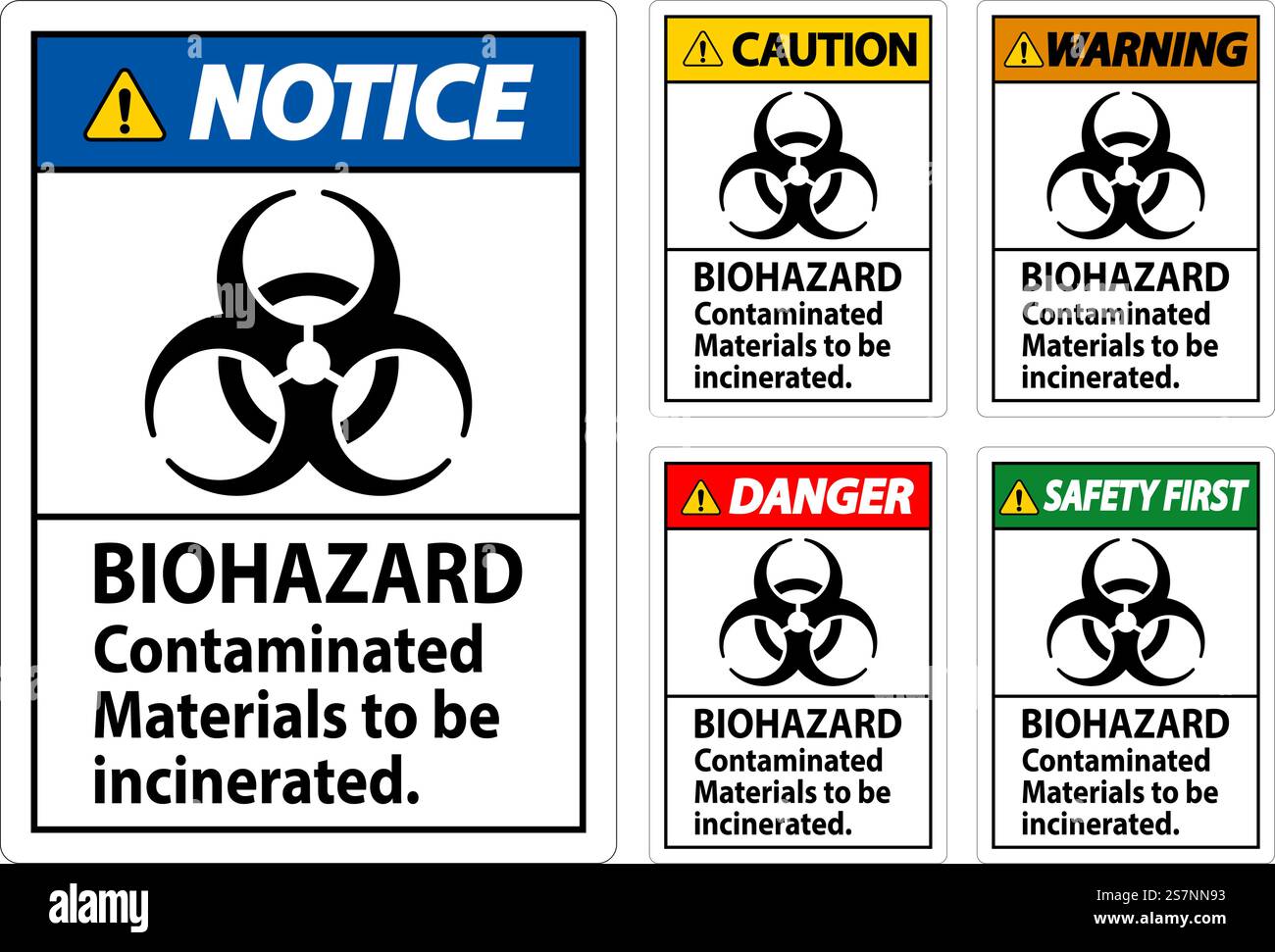 Biohazard Warning Label Biohazard Contaminated Materials To Be ...