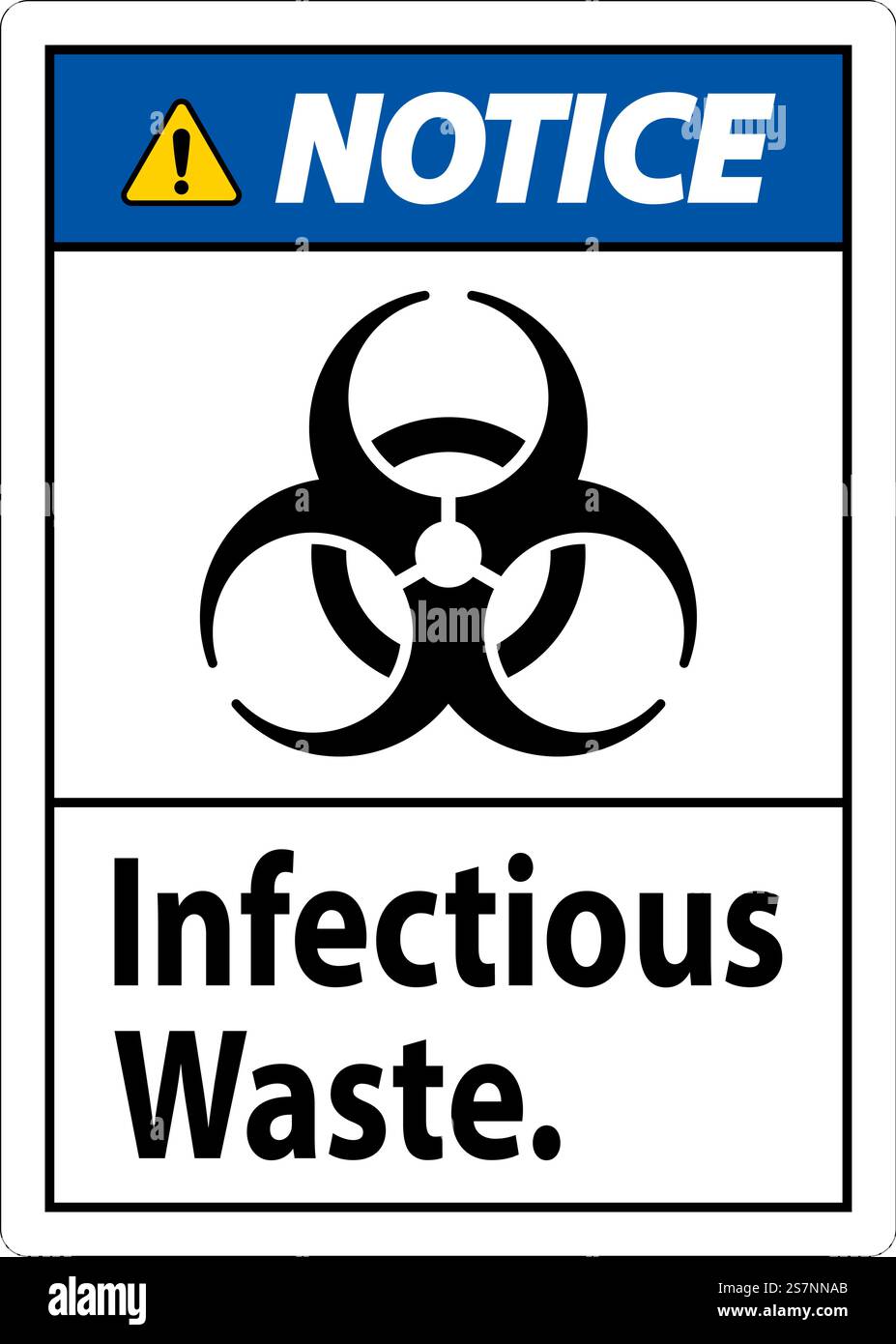 Notice Label Infectious Waste Sign Stock Vector Image & Art - Alamy