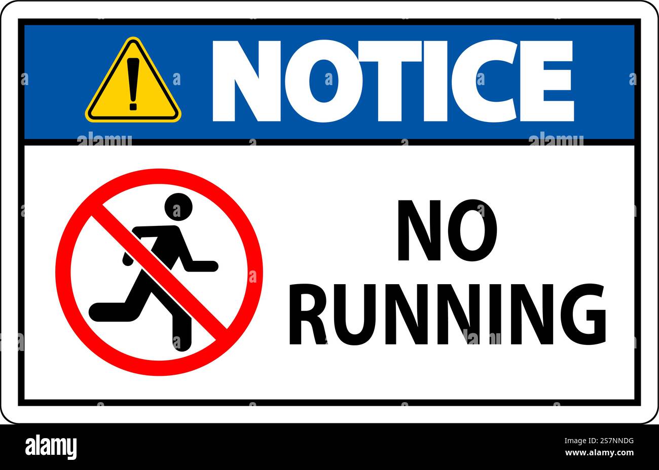 Prohibition Sign, No Running Symbol Stock Vector Image & Art - Alamy