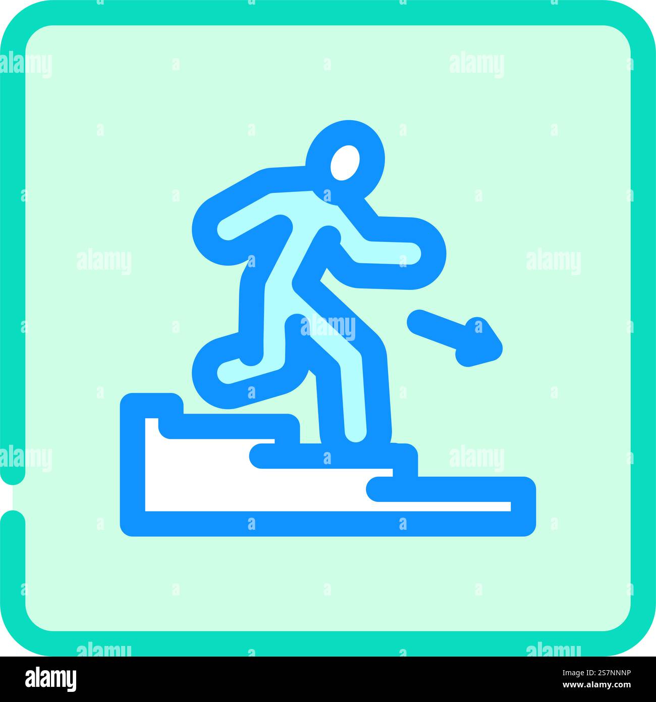 staircase down evacuation emergency color icon vector. staircase down ...