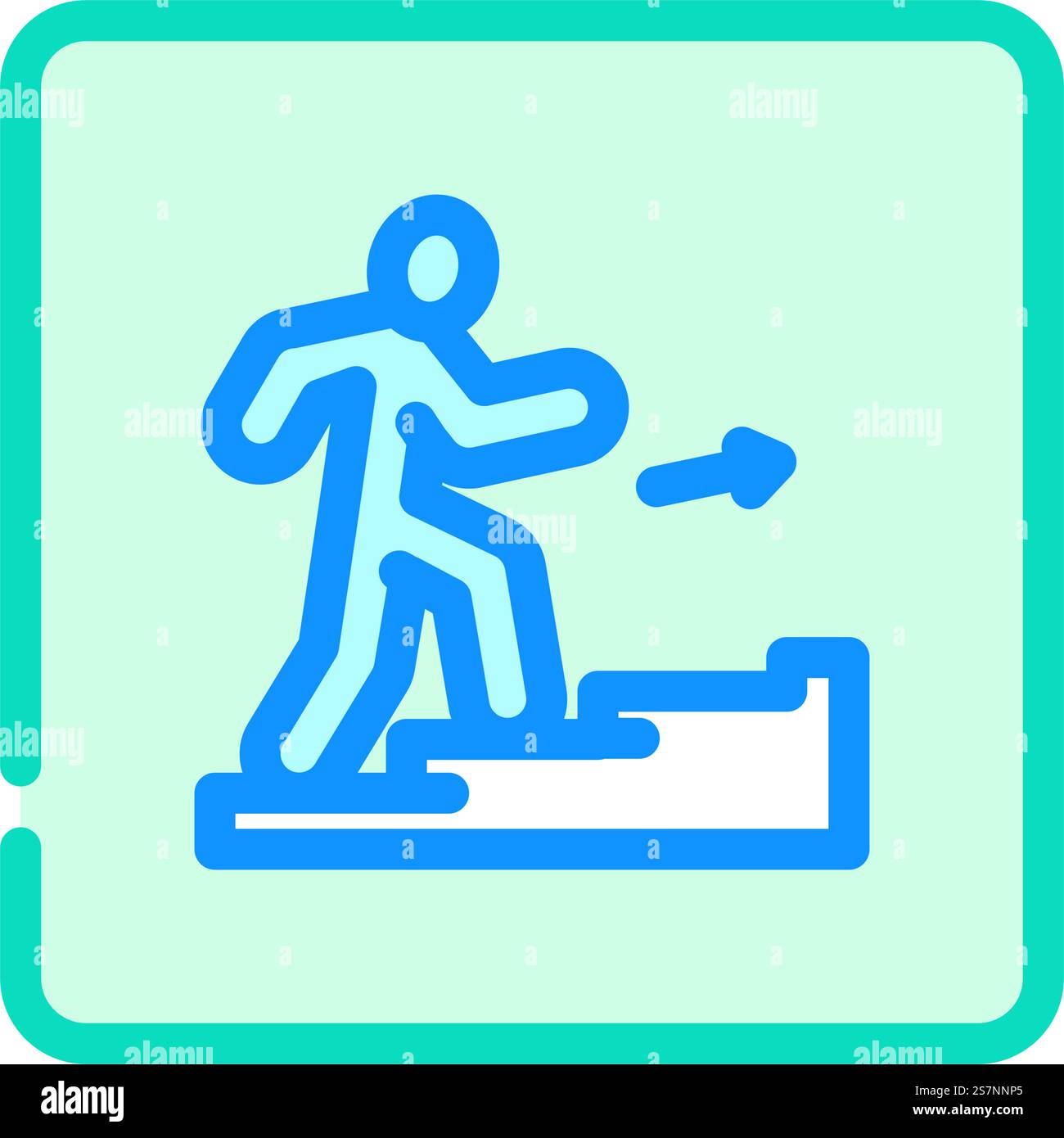 stairway up evacuation emergency color icon vector. stairway up ...