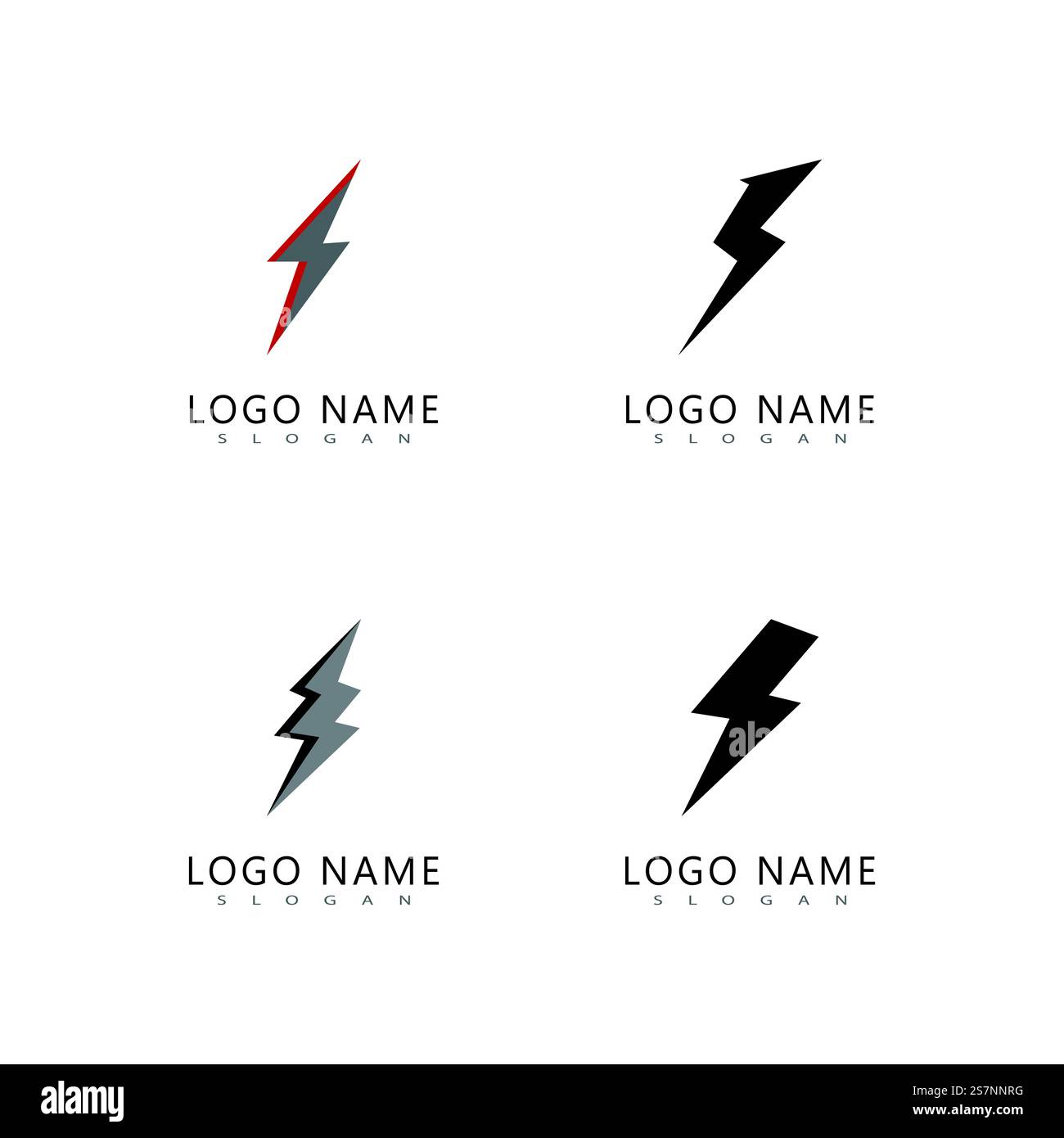 Power lightning logo vector illustration business element and symbol ...