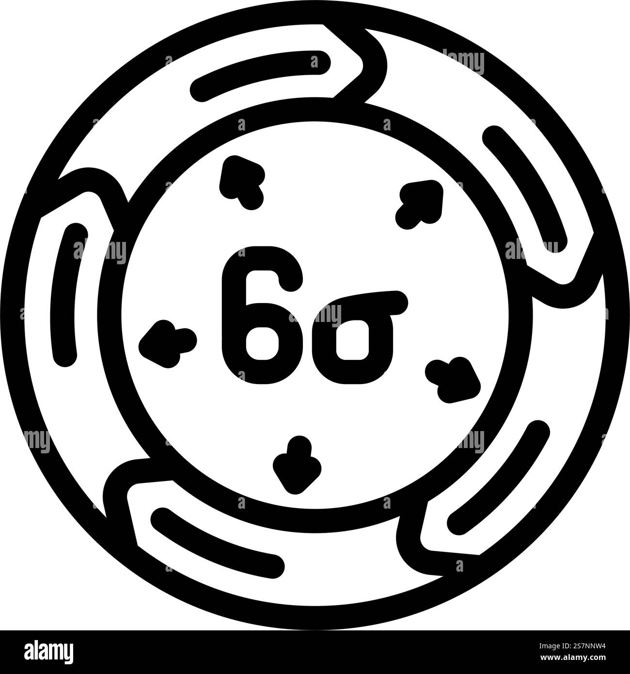 six sigma manufacturing engineer line icon vector. six sigma ...