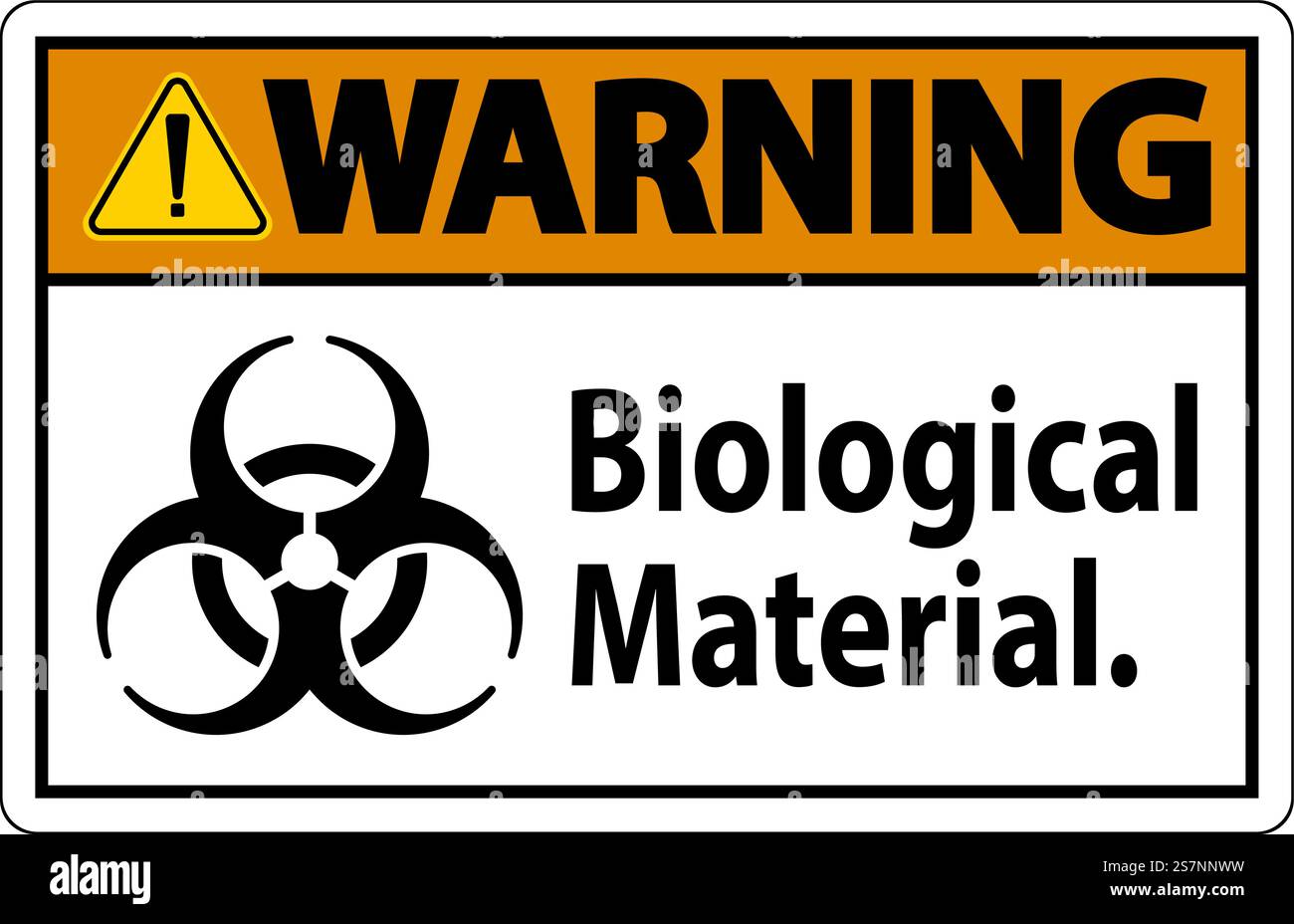 Warning Label Biological Material Sign Stock Vector Image & Art - Alamy