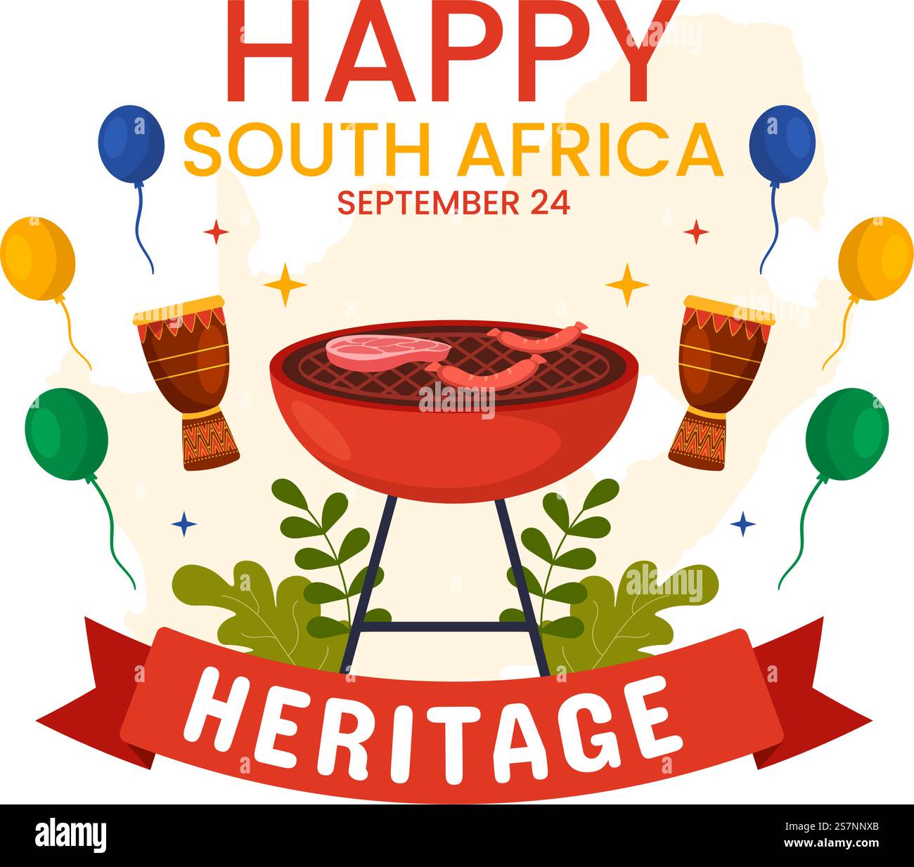 Happy Heritage Day South Africa Vector Illustration on September 24 ...