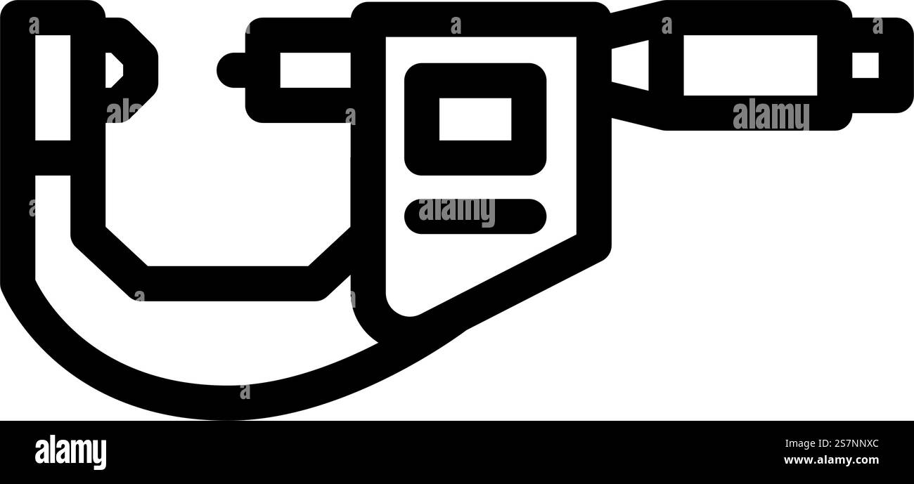 precision measuring manufacturing engineer line icon vector. precision ...