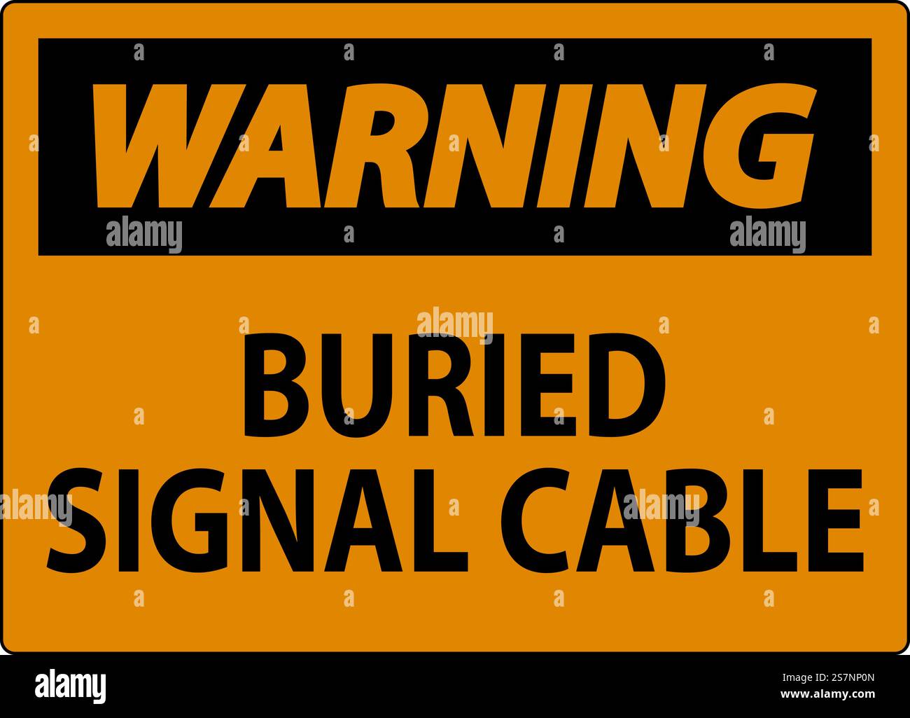 Warning Sign, Buried Signal Cable Sign Stock Vector Image & Art - Alamy