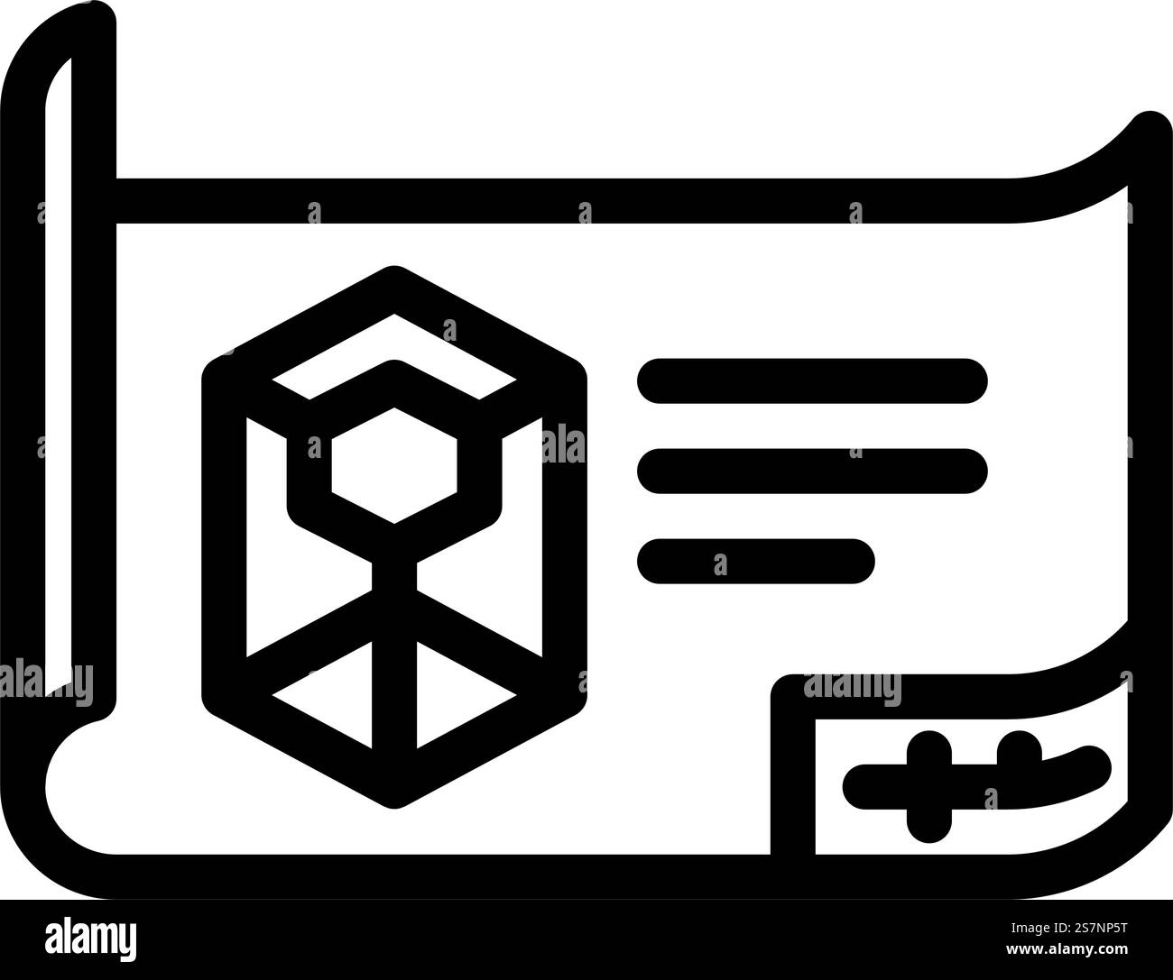 engineering drawing manufacturing engineer line icon vector ...