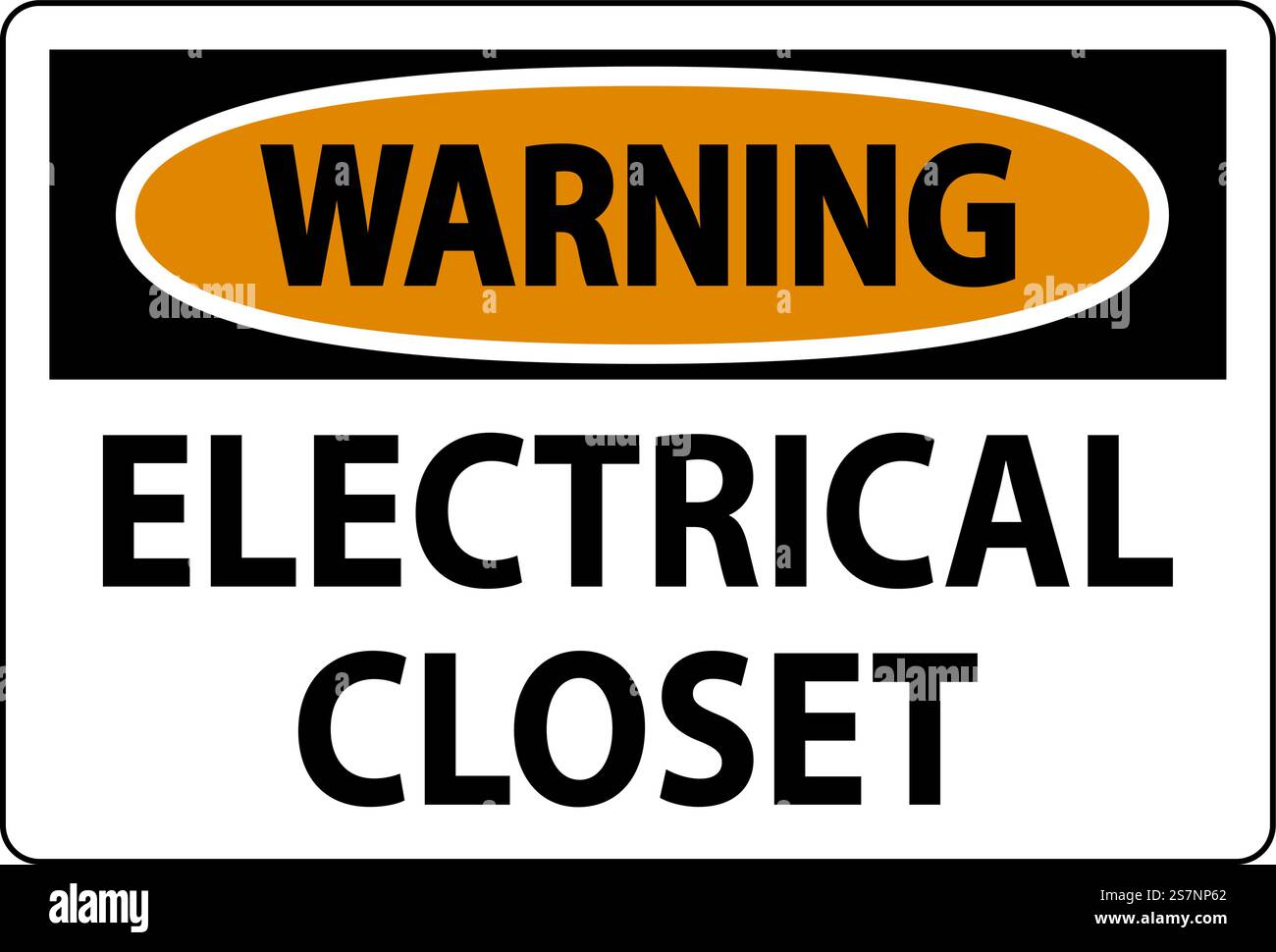 Warning Sign, Electrical Closet Sign Stock Vector Image & Art - Alamy