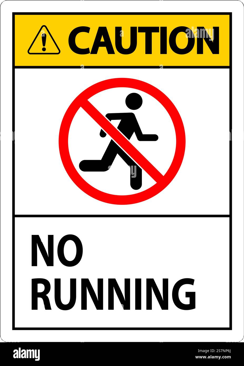 Prohibition Sign, No Running Symbol Stock Vector Image & Art - Alamy