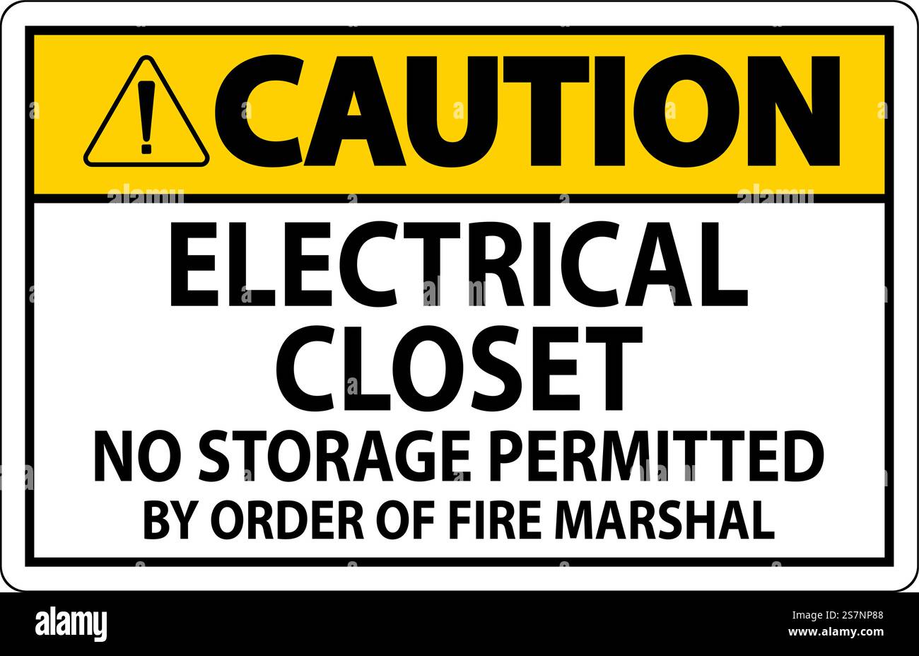 Notice Sign Electrical Closet - No Storage Permitted By Order Of Fire ...