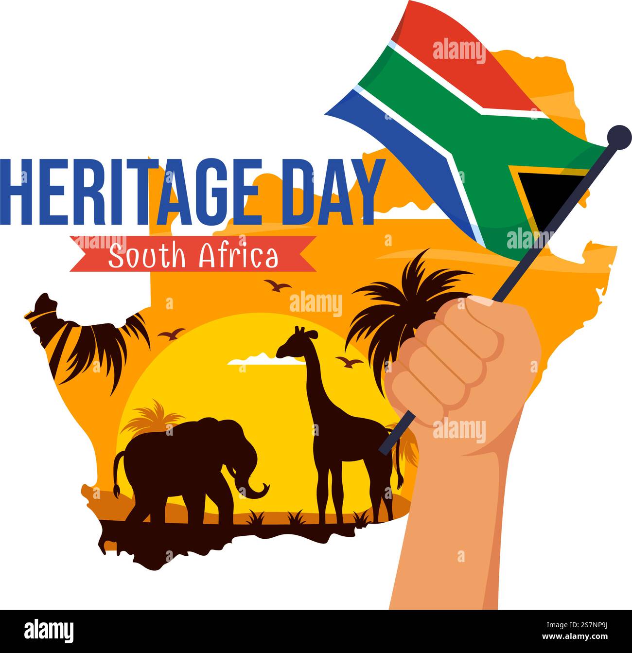 Happy Heritage Day South Africa Vector Illustration on September 24 ...