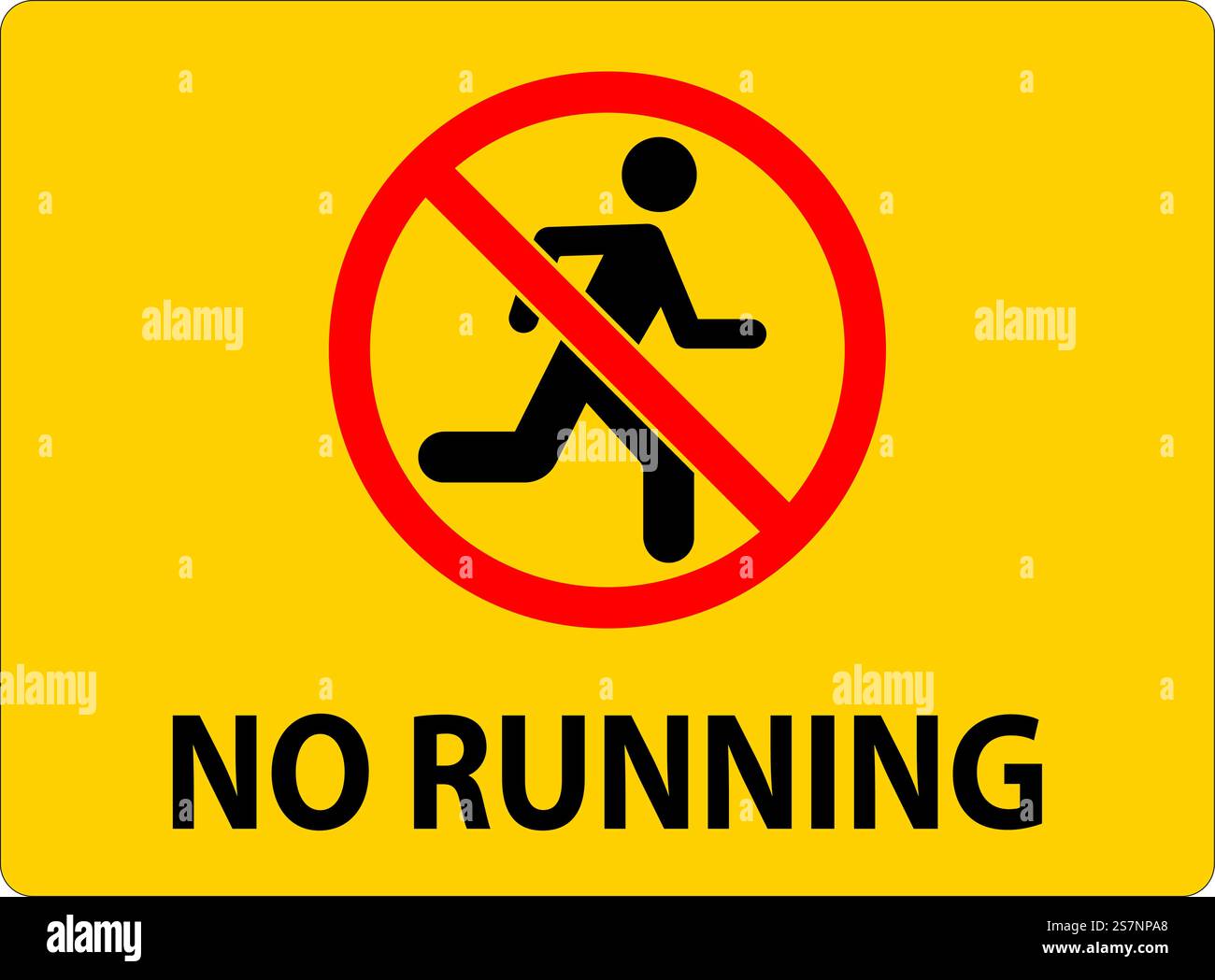 Prohibition Sign, No Running Symbol Stock Vector Image & Art - Alamy