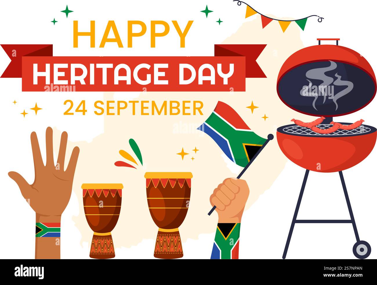 Happy Heritage Day South Africa Vector Illustration on September 24 ...