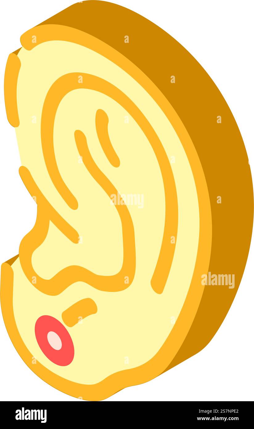 earlobe piercing fashion beauty isometric icon vector. earlobe piercing ...